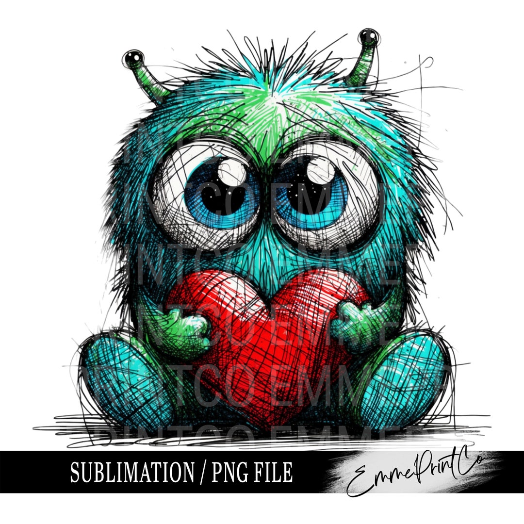 Monster Boys - Valentine's Day - Sublimation Design Download PNG - DTF ...
