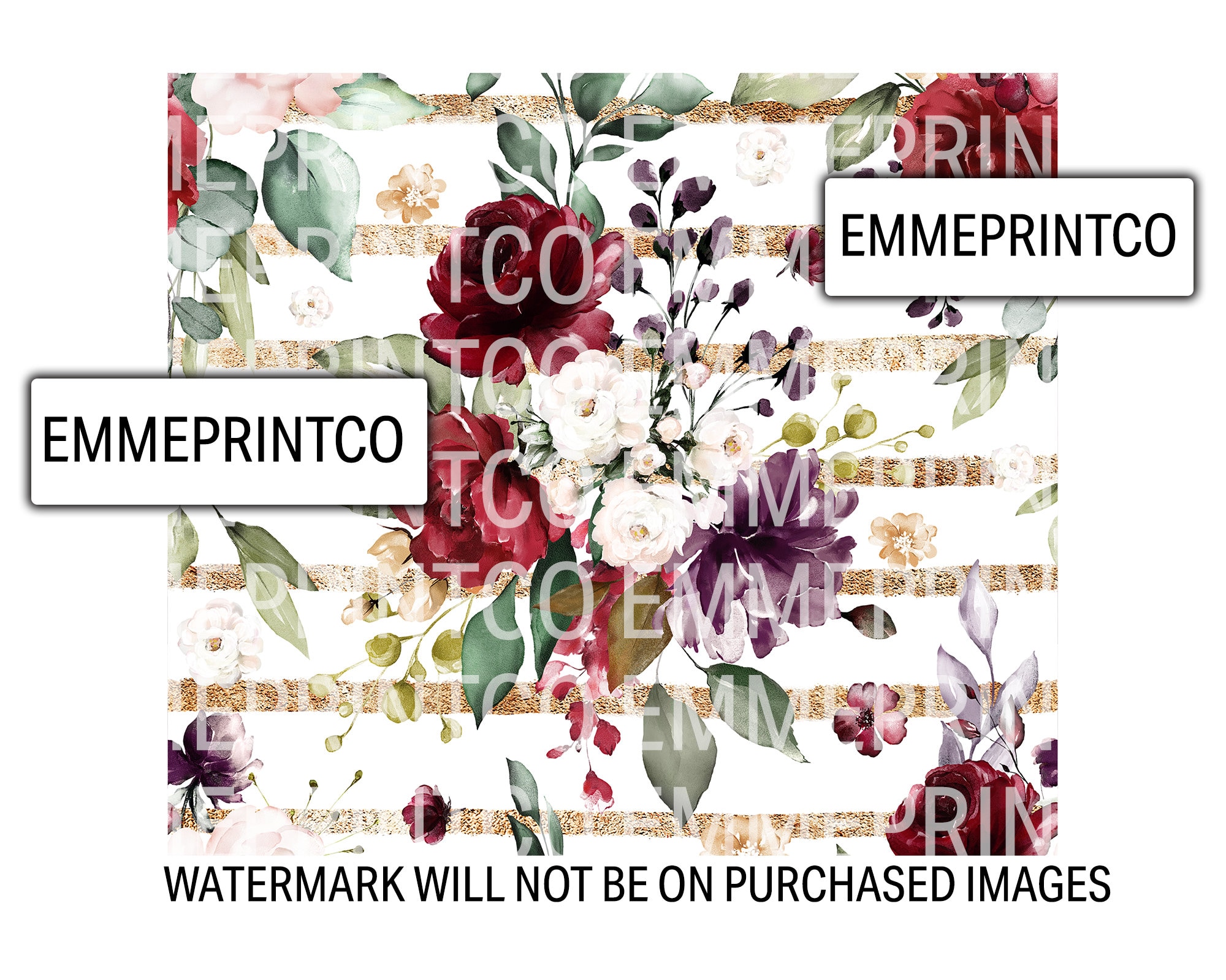 Red Rose Gold Floral Sublimation Tumbler Seamless Sublimation - Etsy