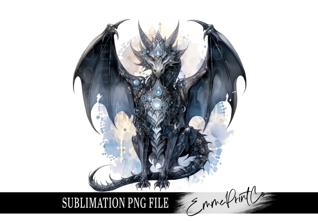 Gothic Dragon Sublimation Design PNG - Dragon Tshirt Mugs Tumbler ...