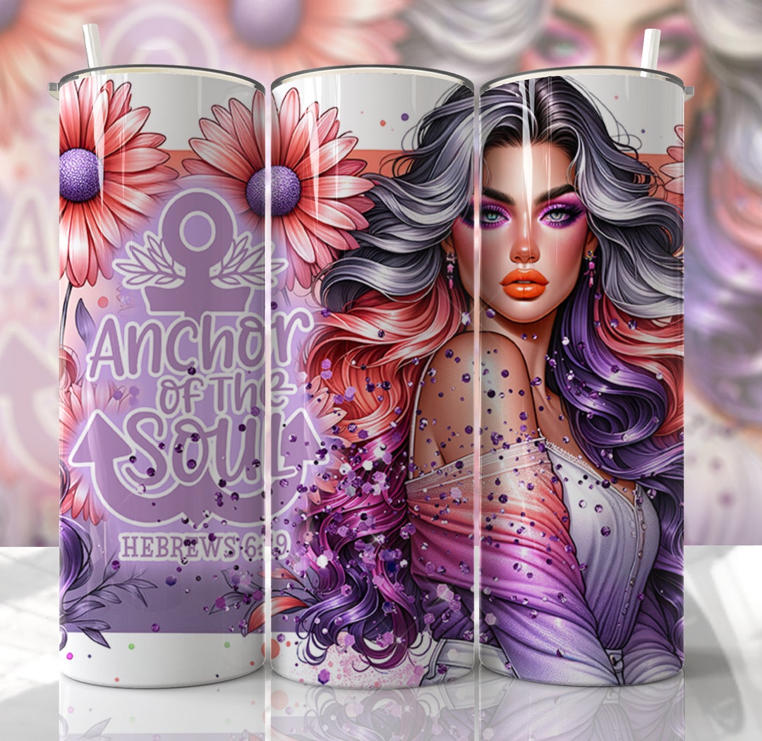 Religious Tumbler Wrap, God, Jesus, Anchor Hebrews, 20oz Skinny ...