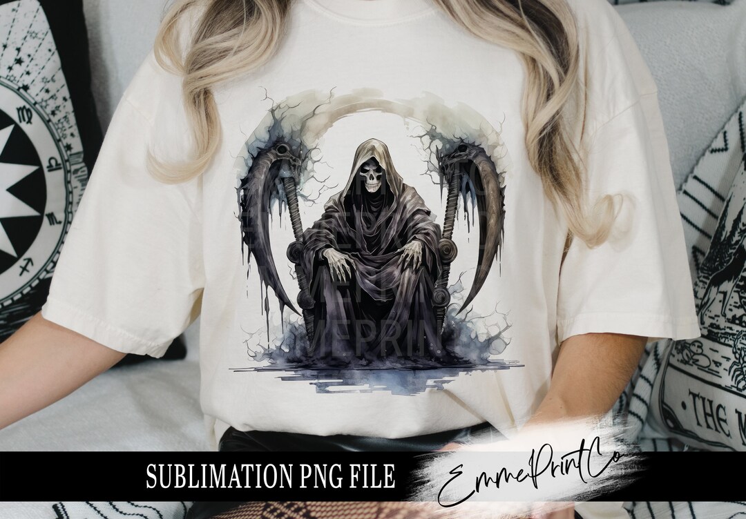 Grim Reaper Sublimation Design PNG - Halloween Tshirt Mugs Tumbler ...