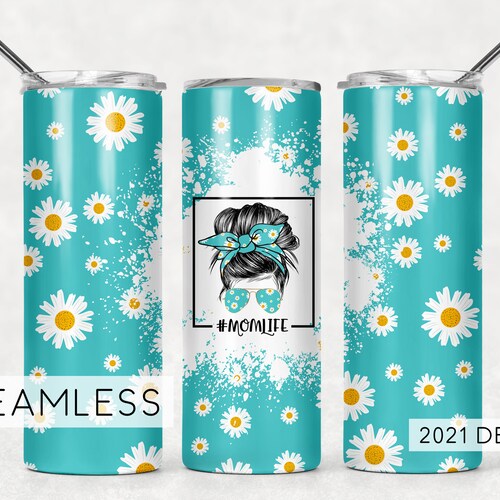 Seamless Sublimation Tumbler Designs Red Baseball Mom Life Mom Etsy