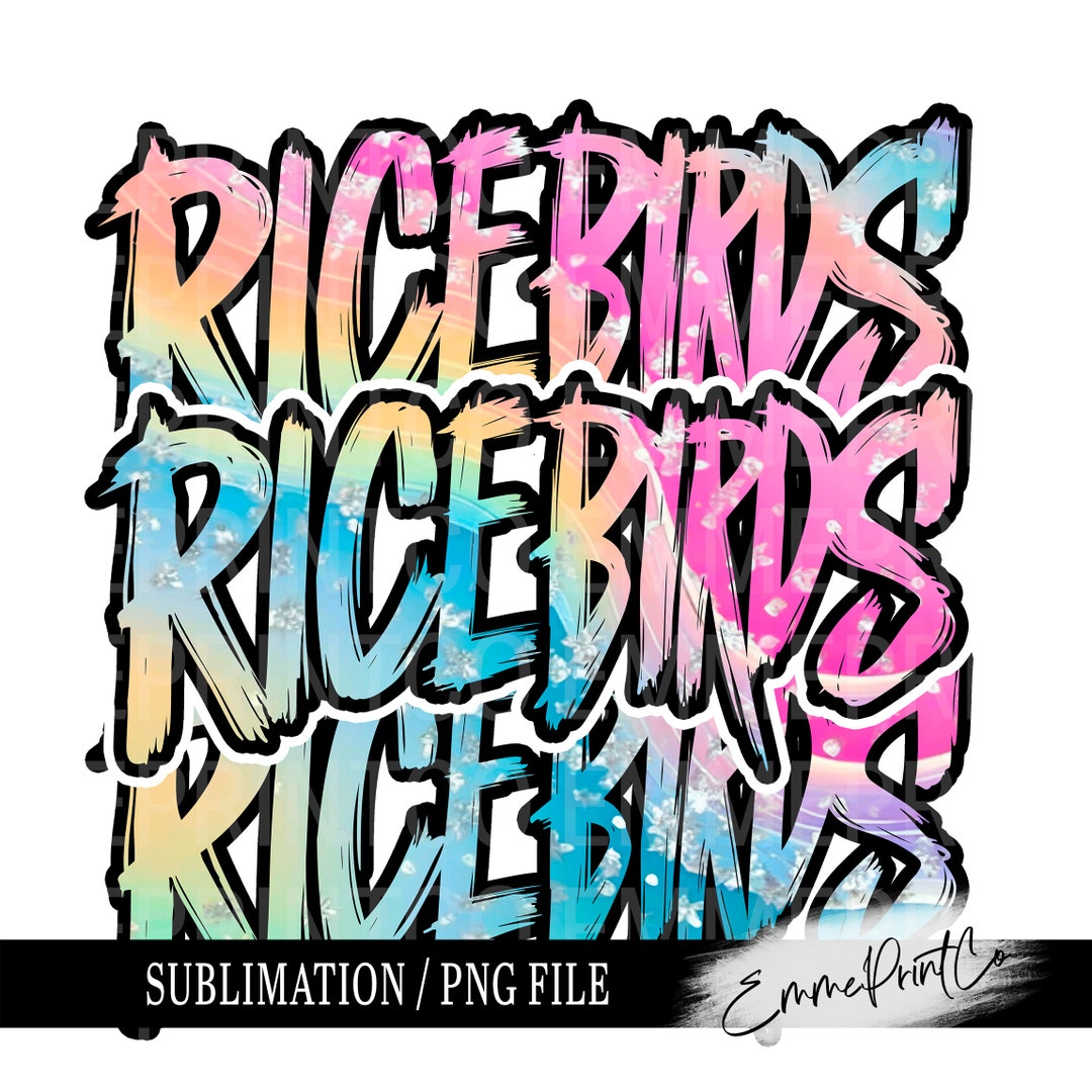 Ricebirds School Spirit PNG: Football Team Sublimation Design (digital ...