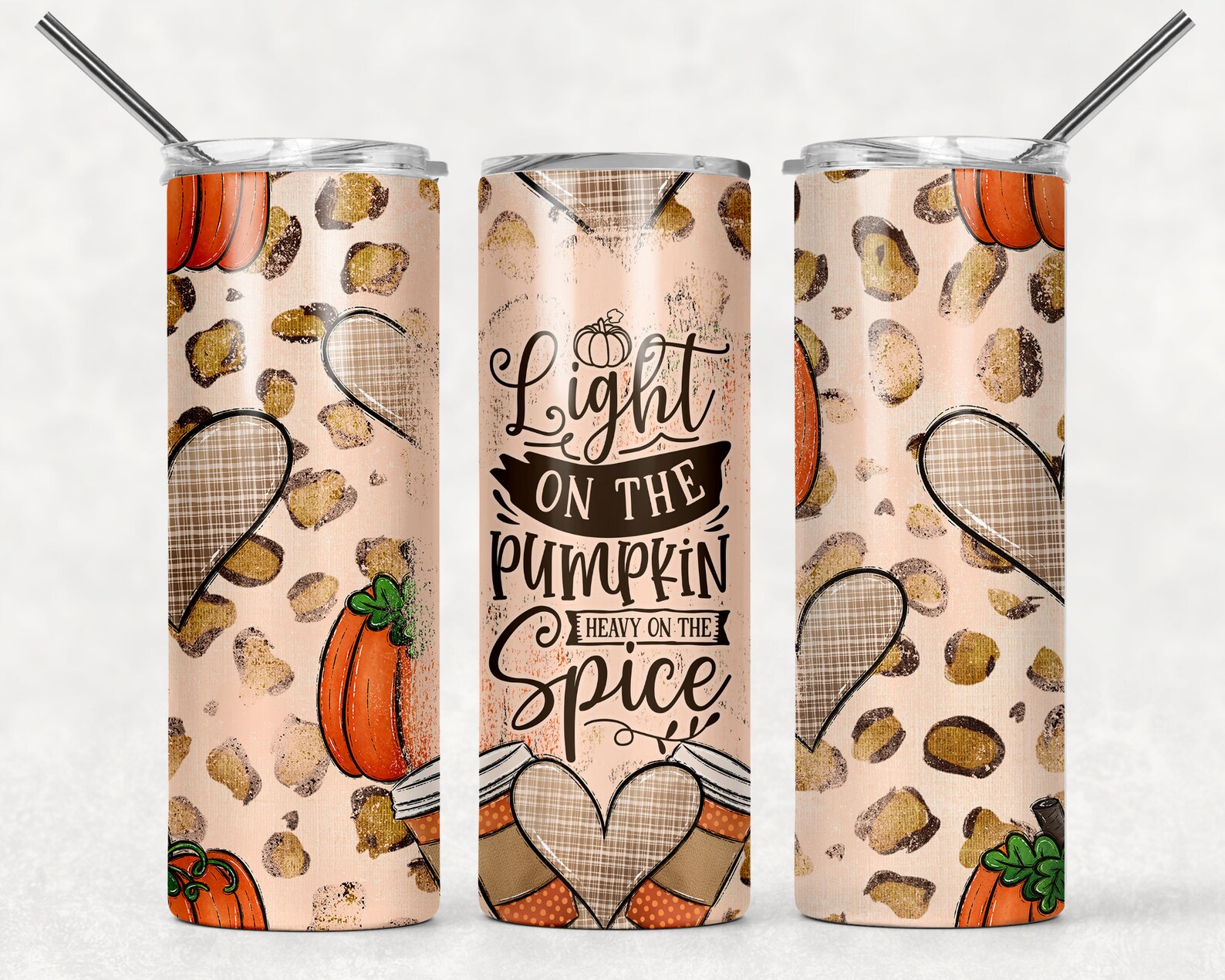 Fall Funny Quote Pumpkin Spice Cheetah Print Tumbler Wrap PNG - Etsy