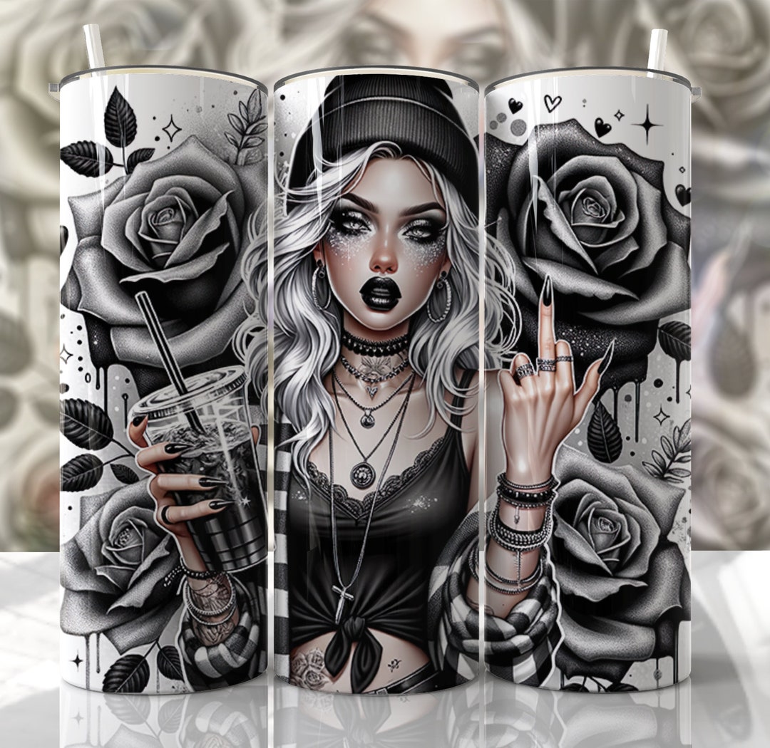 Funny Middle Finger 100% That Bitch Sassy Tumbler Wrap, Sarcastic ...