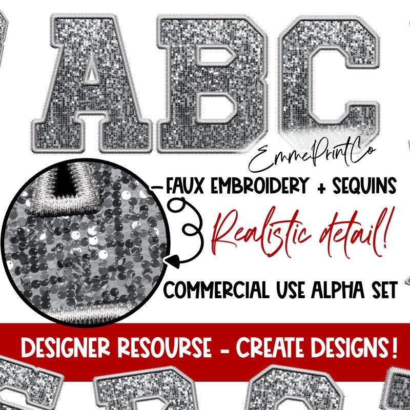 Sequin Letter Patchs - Etsy