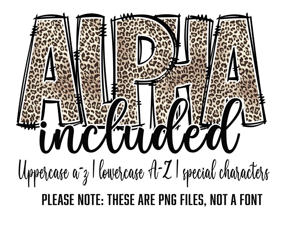 Cheetah Print Tumbler Wrap PNG Name Doodle Font Cheetah Print | Etsy