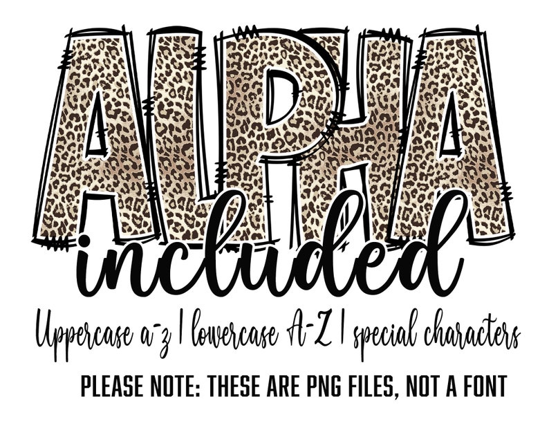 Cheetah Print Tumbler Wrap PNG Name Doodle Font Cheetah Print | Etsy