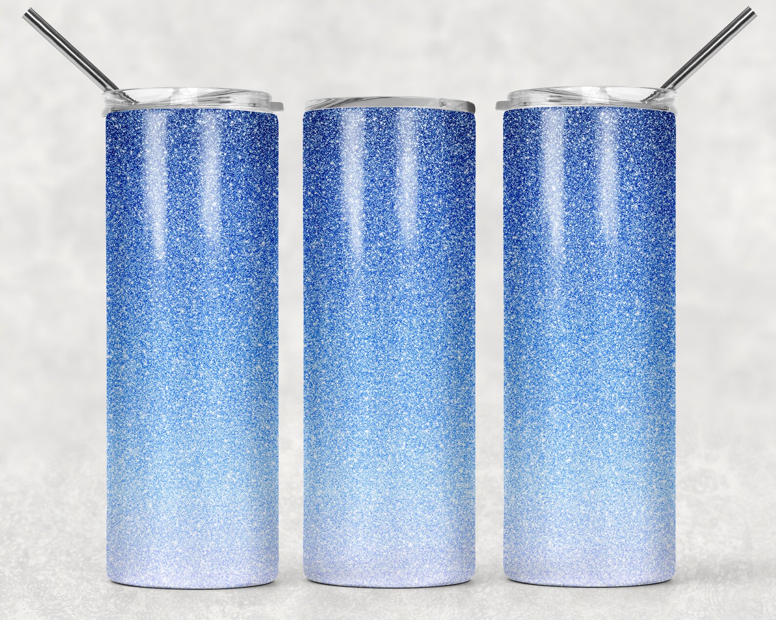 Blue Ombre Glitter Sublimation Designs Downloads Skinny - Etsy