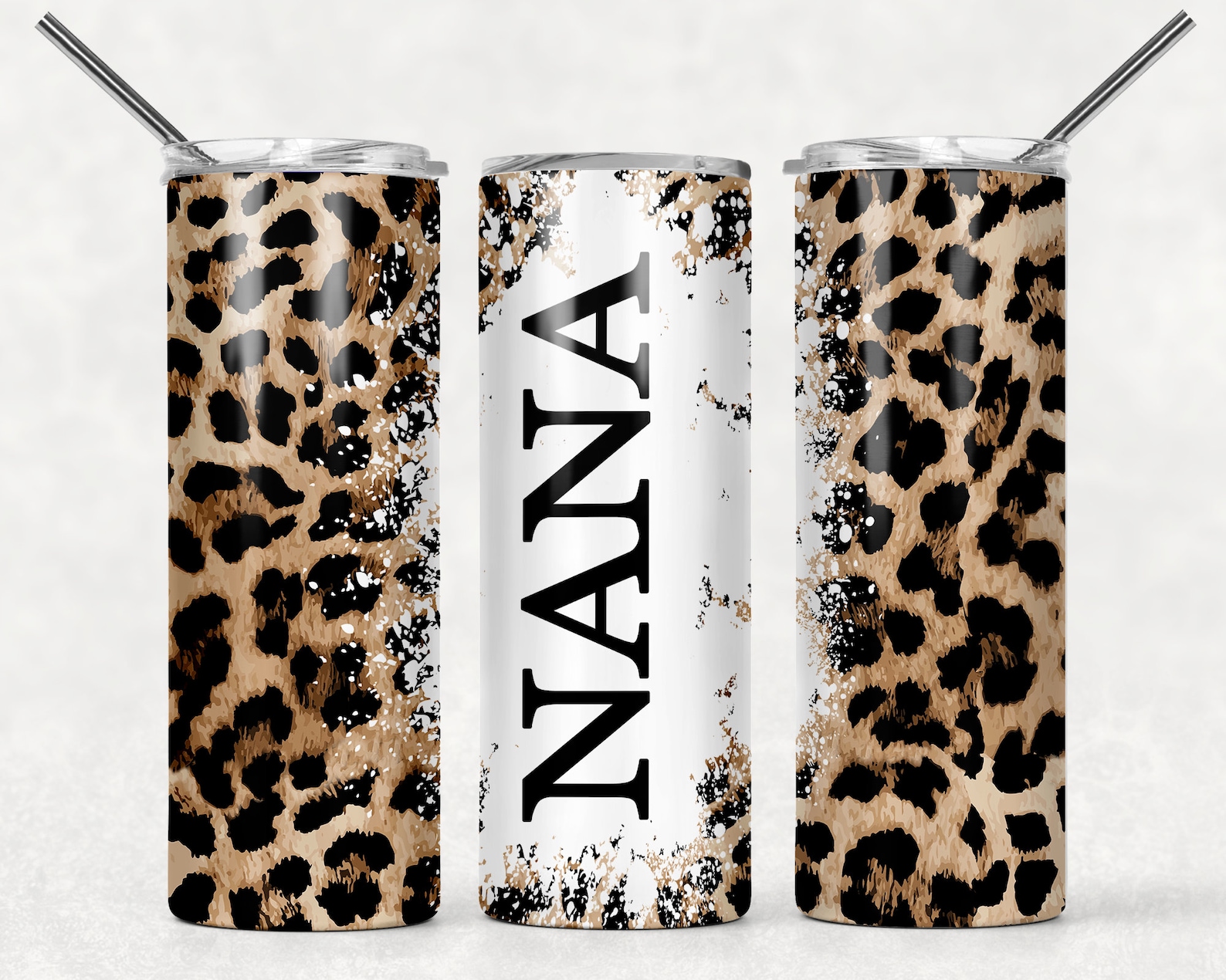NANA Tumbler Wrap PNG Cheetah Print Tumbler Seamless - Etsy