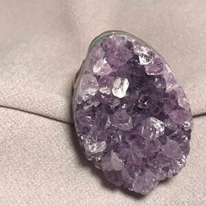 Amethyst Ring Raw Amethyst Ring BOHO Styled Statement Ring | Etsy