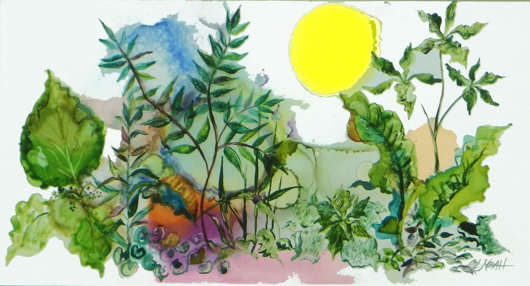 Alcohol Inks Painting Fantasy Landscape A Walk in the Park - Etsy