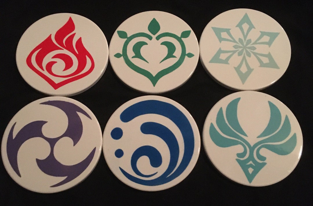Elemental Symbol Coasters - Etsy