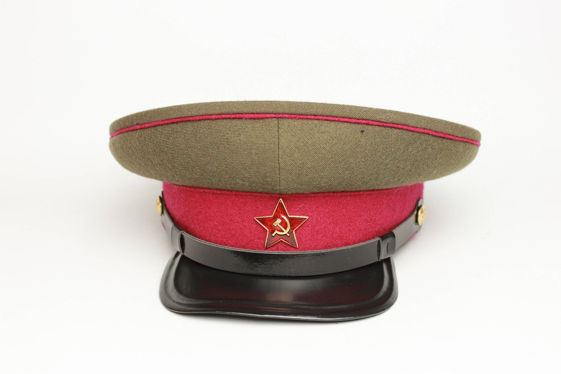Soviet Russian RKKA Officer's Peaked Cap USSR Army | Etsy