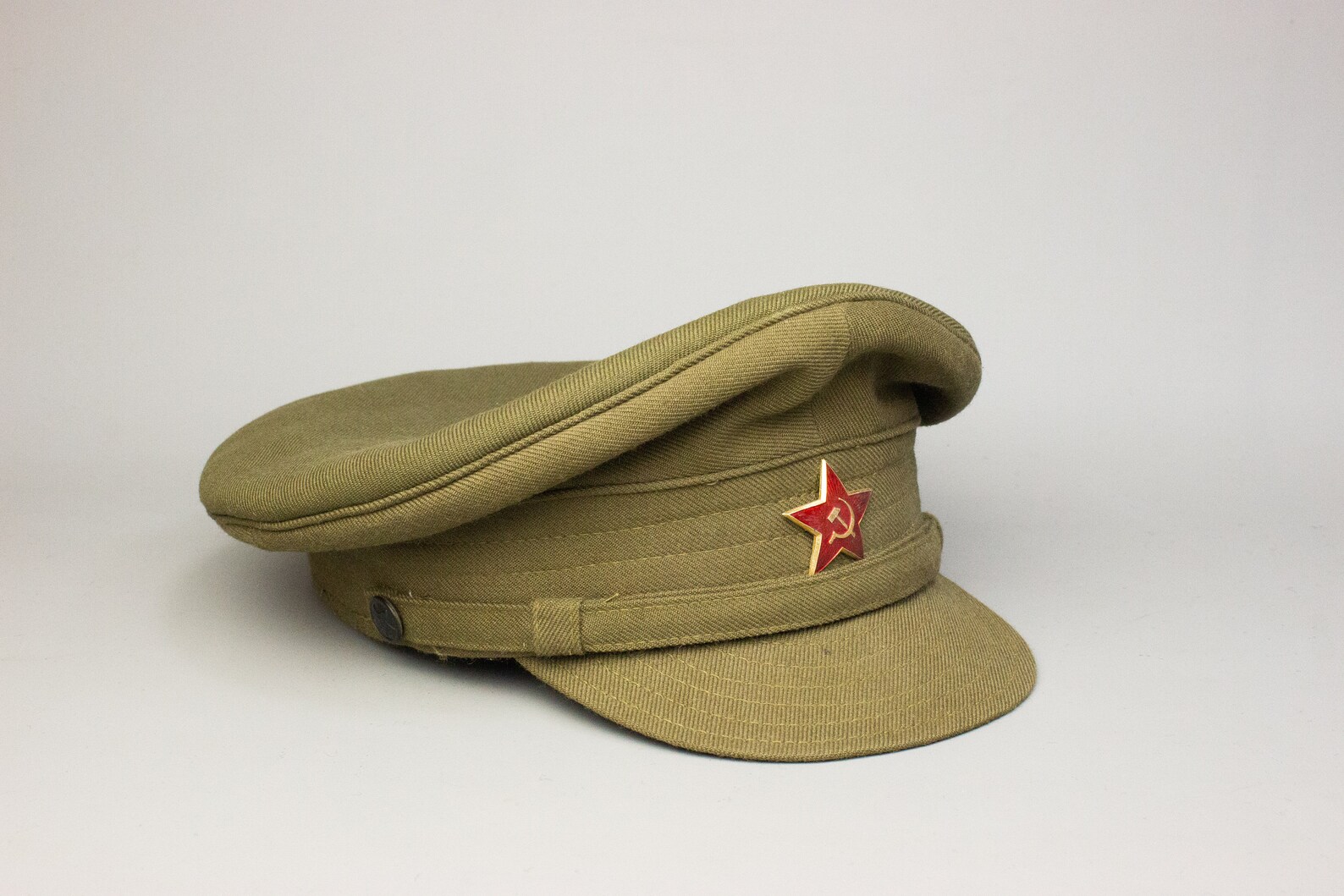 Soviet Russian RKKA Officer's peaked cap khaki Sample of | Etsy