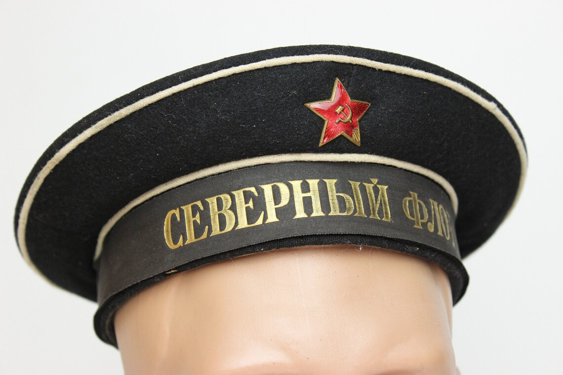 Soviet Russian NAVY Hat Original Beskozyrka severnyj | Etsy