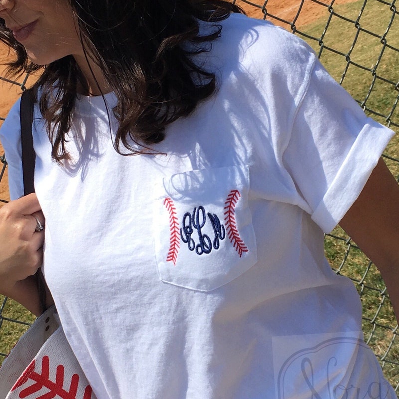 Monogram Pocket Tee - Etsy