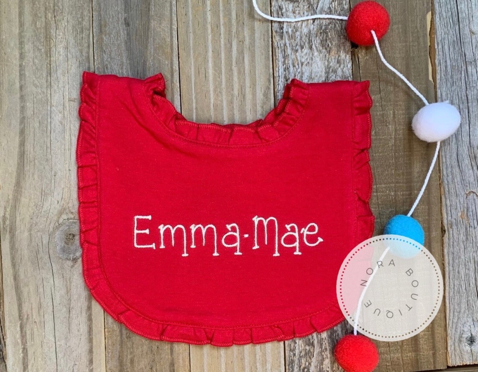 Personalized Baby Girl Ruffle Bib Baby Girl Bib Monogrammed - Etsy