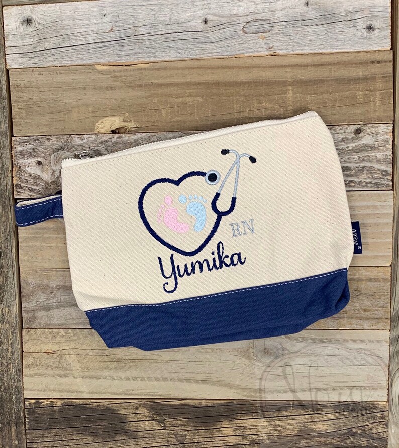 Personalized Nurse Bag Nurse Gift-Canvas Nurse Zip Pouch | Etsy