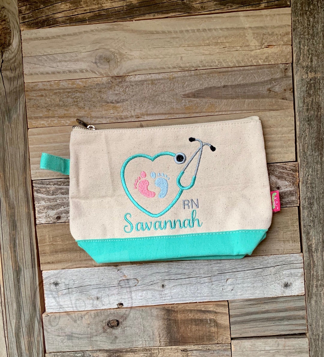 Personalized Nurse Bag | Nurse Gift-canvas Nurse Zip Pouch- Pencil Case ...