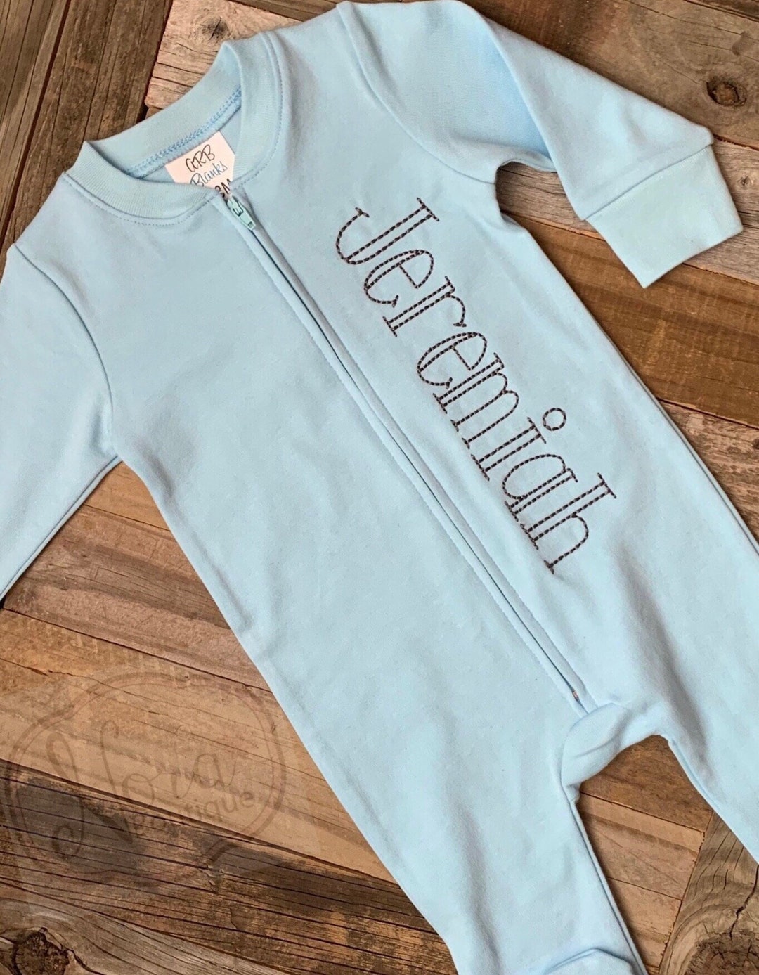 Monogram Baby Outfit, Footie- Personalized Baby Zipper One Piece- Baby ...