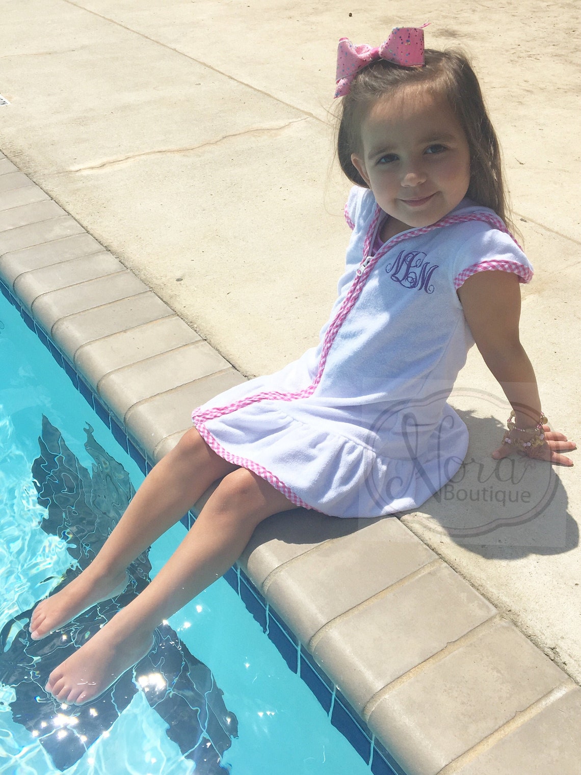 Monogrammed Girl's Swim Cover Up Girls Mermaid Cover Up | Etsy