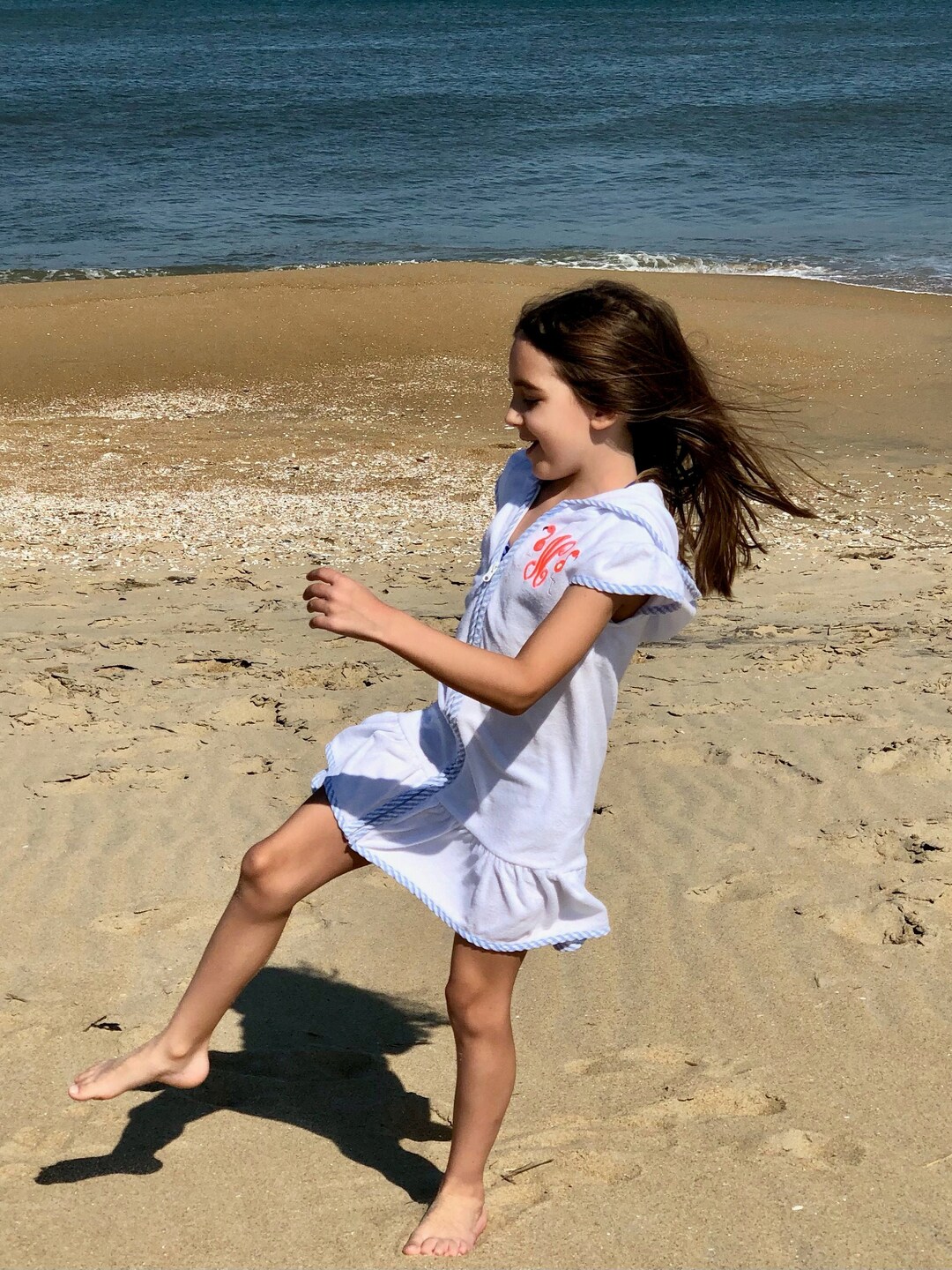 Monogrammed Girl's Swim Cover Up- Girls Mermaid Cover Up- Mermaid ...