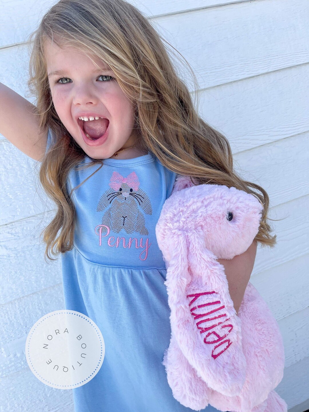 Personalized Easter Dress Girls Easter Bunny Dress Bunny Dress Custom Easter Dress Etsy
