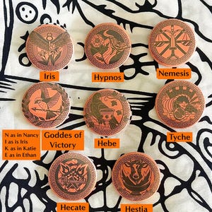 Percy Jackson Cabin Button Pins - Etsy
