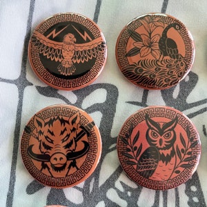 Percy Jackson Cabin Button Pins - Etsy