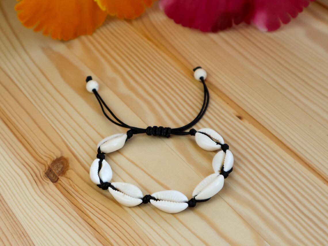 Handmade Cowrie Seashell Bracelet Retro Shell Jewelry Boho - Etsy