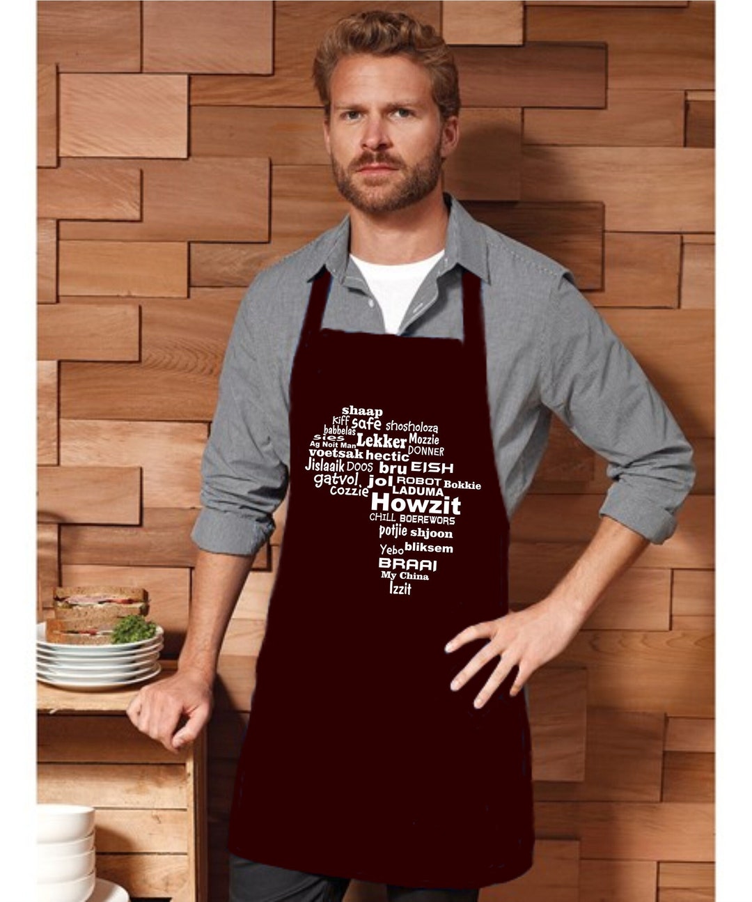 South African Apron, Bbq Gift, South African Braai Gift, Springboks ...
