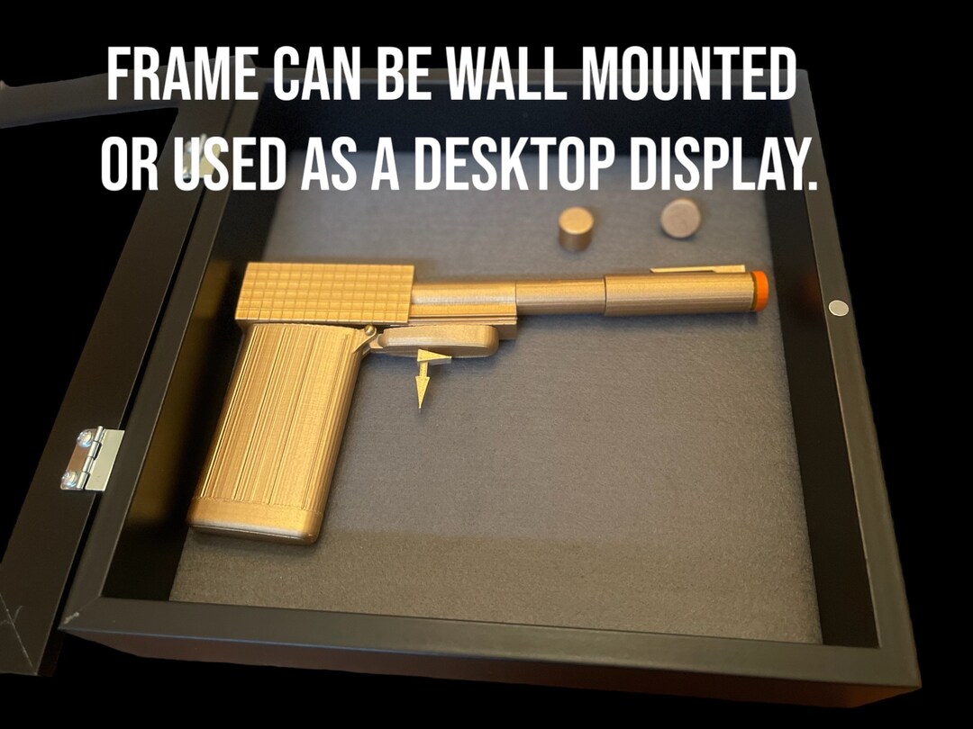 Framed Golden Gun Display Box Retirement Gift, Corporate or Charity ...