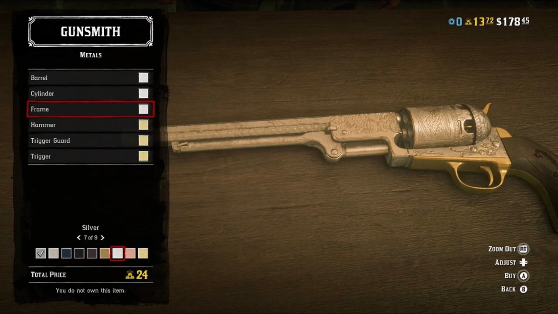 RDR2 Revolver Metal Pistol Prop Replica Red Dead Redemption 2 | Etsy