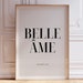 Belle Ame PRINTABLE Quote, French Decor, Definition Print, Beautiful ...