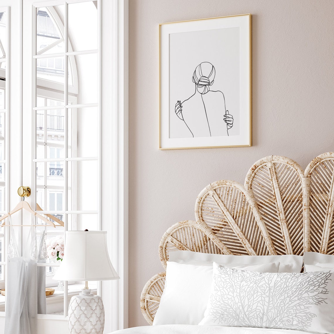 Woman Back Line Drawing Printable Wall Art Minimalist Art - Etsy