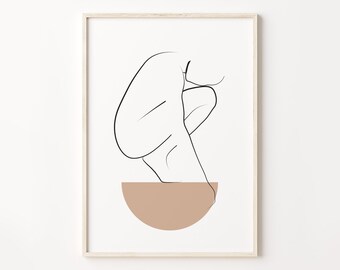 Abstract Woman Line Drawing PRINTABLE Feminine Art | Etsy