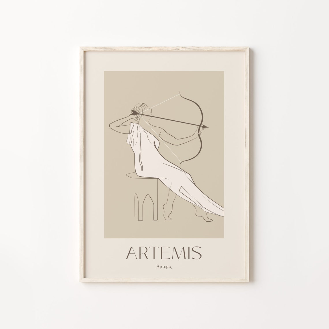 Greek goddess Artemis printable wall art Greek mythology art | Etsy