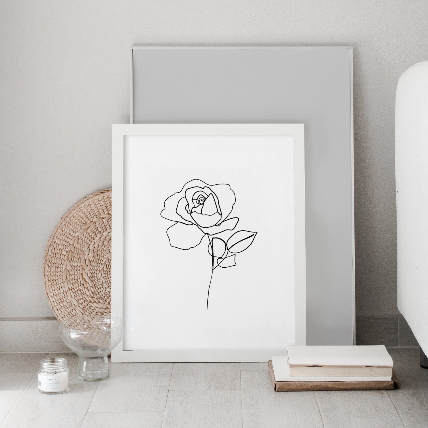 Rose Line Drawing Printable Flower Rose Line Art One Line - Etsy Canada