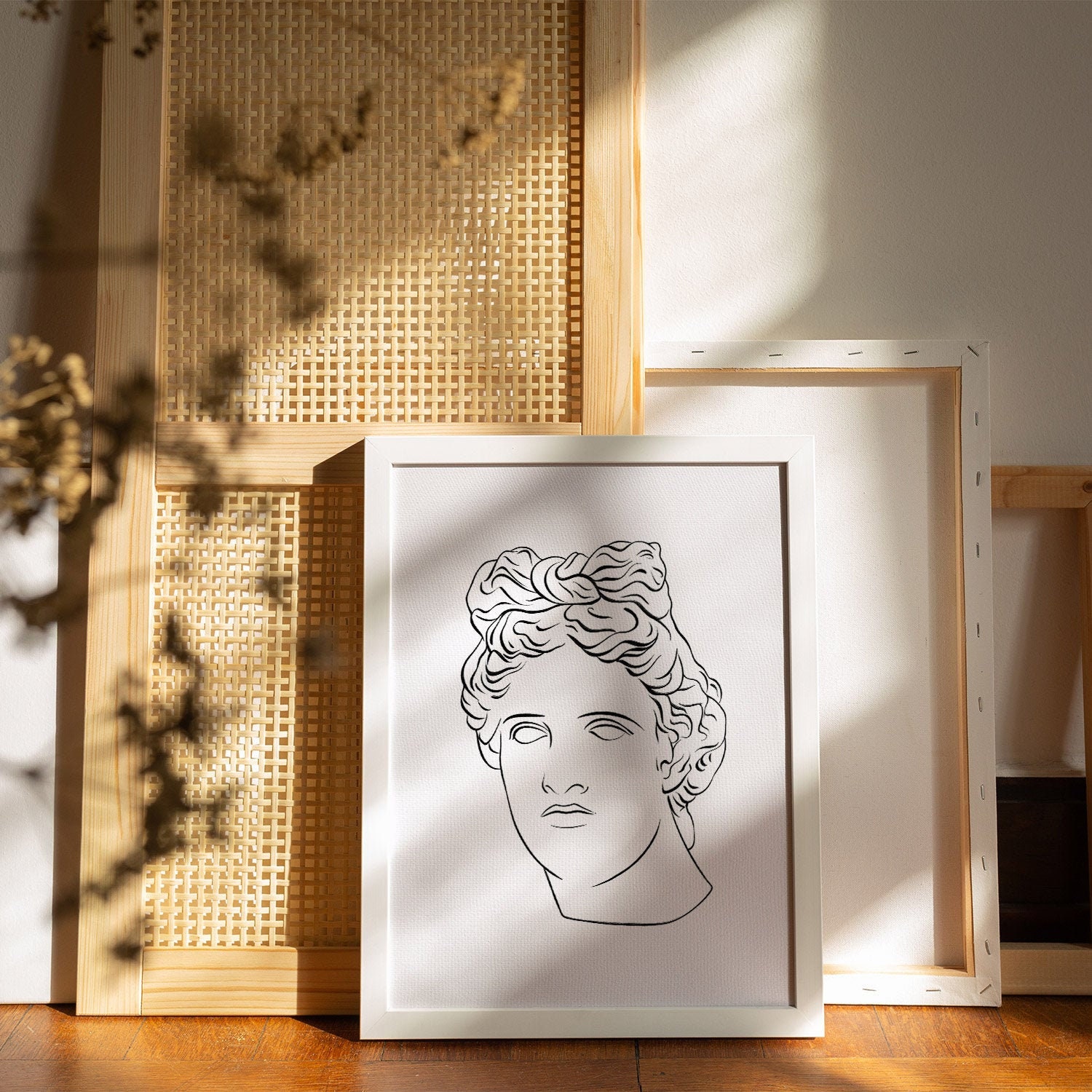 Apollo statue line art Printable sculpture art Apollo art | Etsy