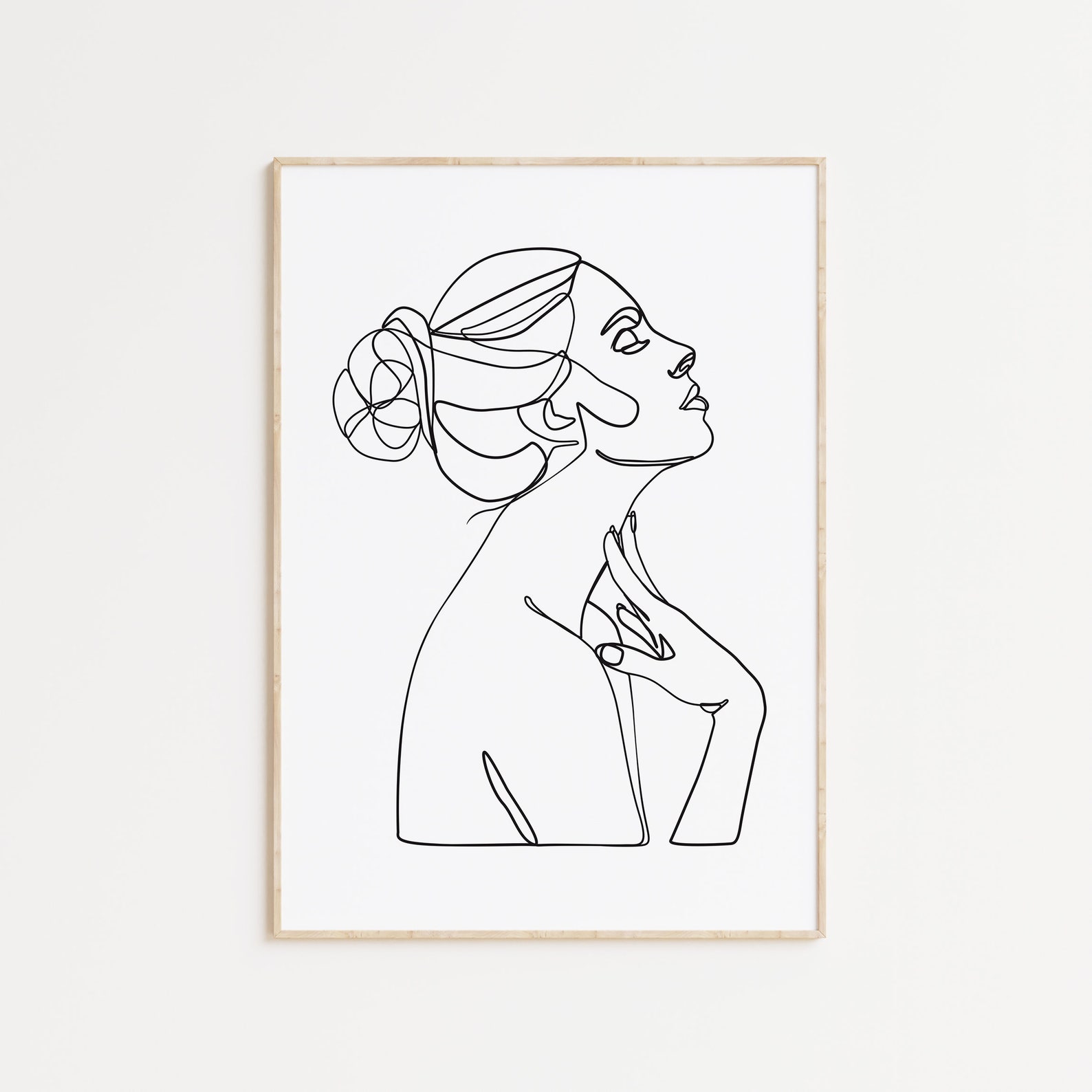 Abstract One Line Drawing Woman Line Art PRINTABLE Wall Art - Etsy