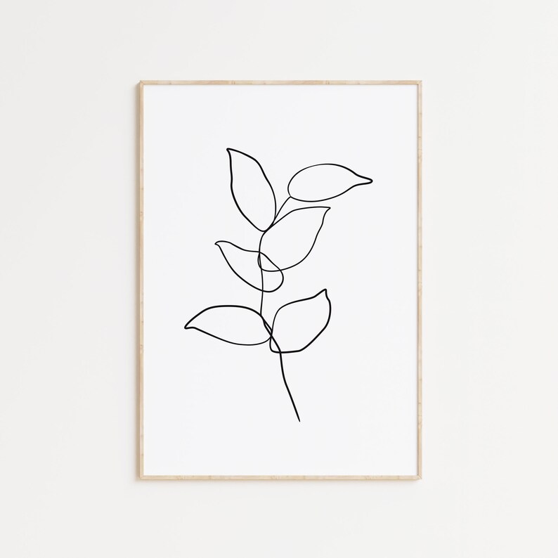 Printable Botanical Poster Botanical Line Drawing Minimalist - Etsy