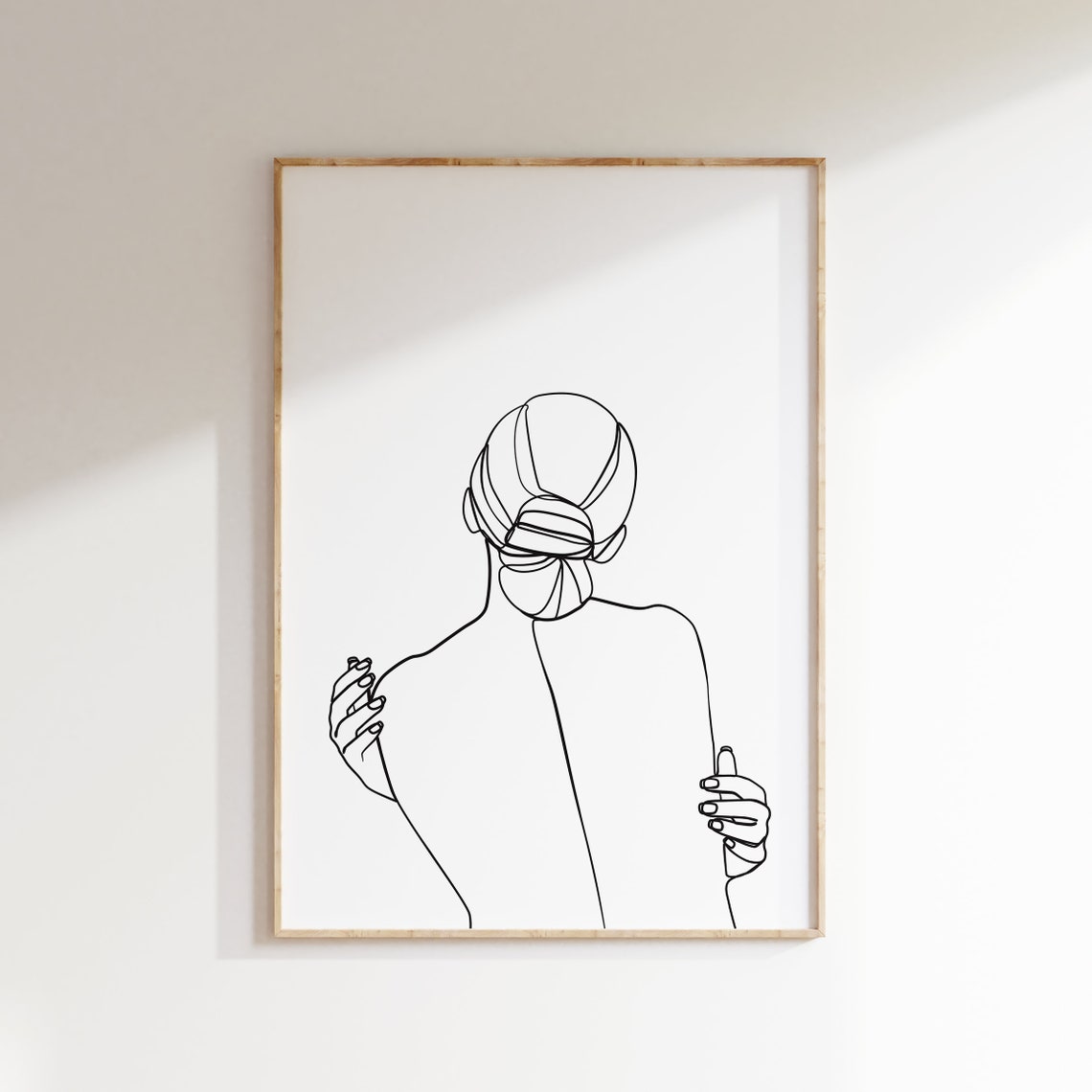 Woman Back Line Drawing Printable Wall Art Minimalist Art - Etsy