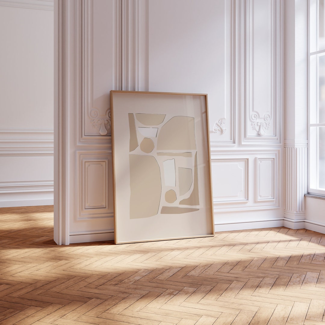 Abstract Shapes Print, Geometric Art, Modern Earth Tones Poster ...