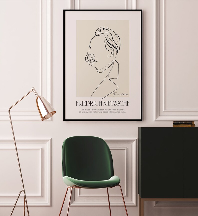 Friedrich Nietzsche Quote Printable Poster Philosophy Gift - Etsy