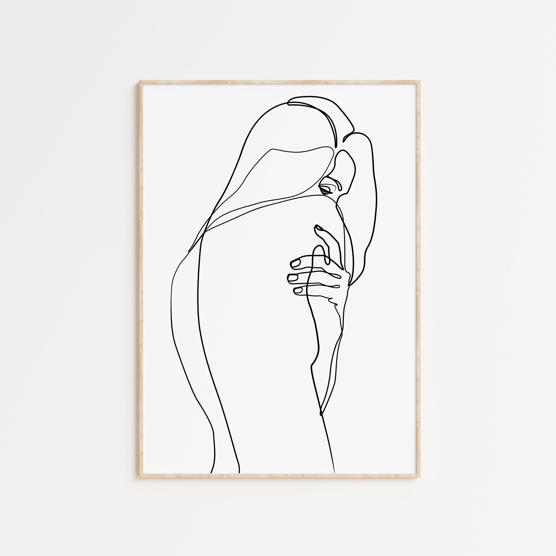 Abstract Woman Body PRINTABLE Single Line Art Woman Art | Etsy