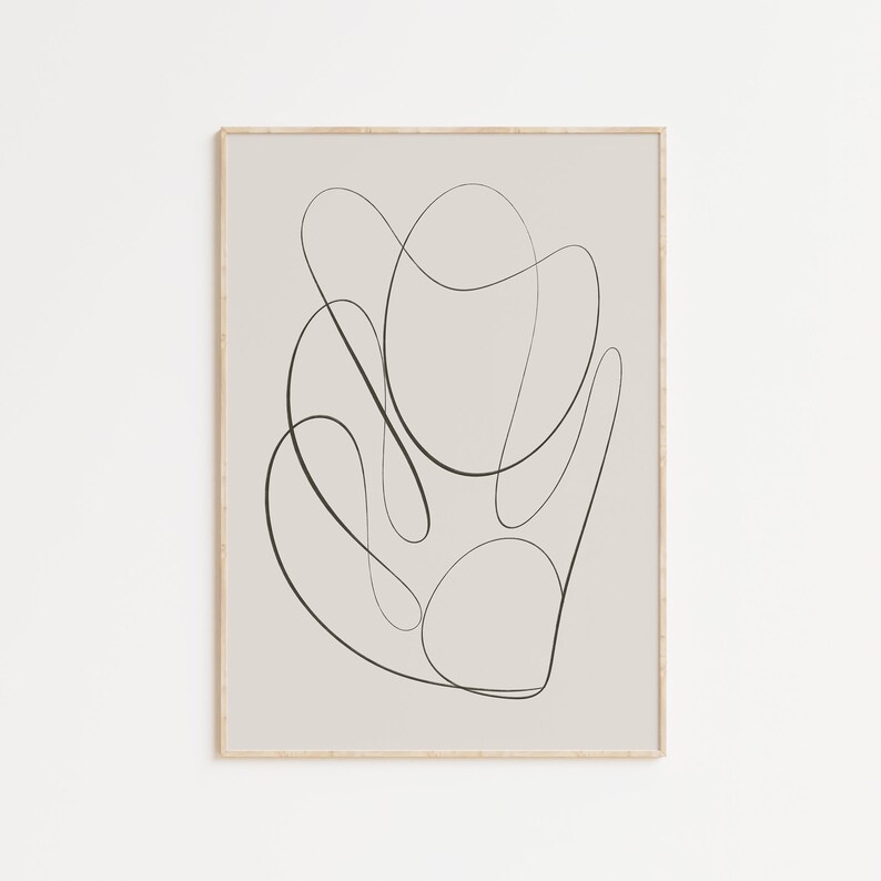 Abstract Scribble Line Art Abstract Art Printable Modern - Etsy