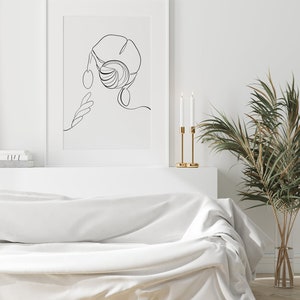 Woman Back Line Drawing Poster Female Line Art One Line Art - Etsy