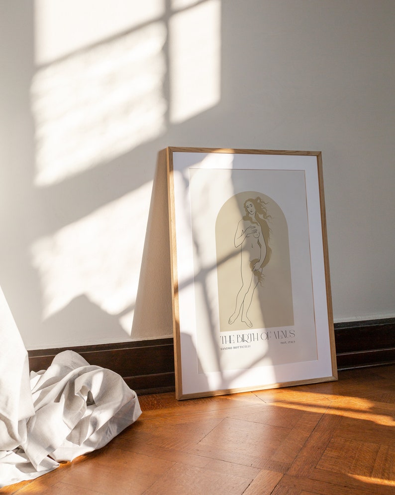 The Birth of Venus Printable Wall Art Mid Century Art Sandro - Etsy