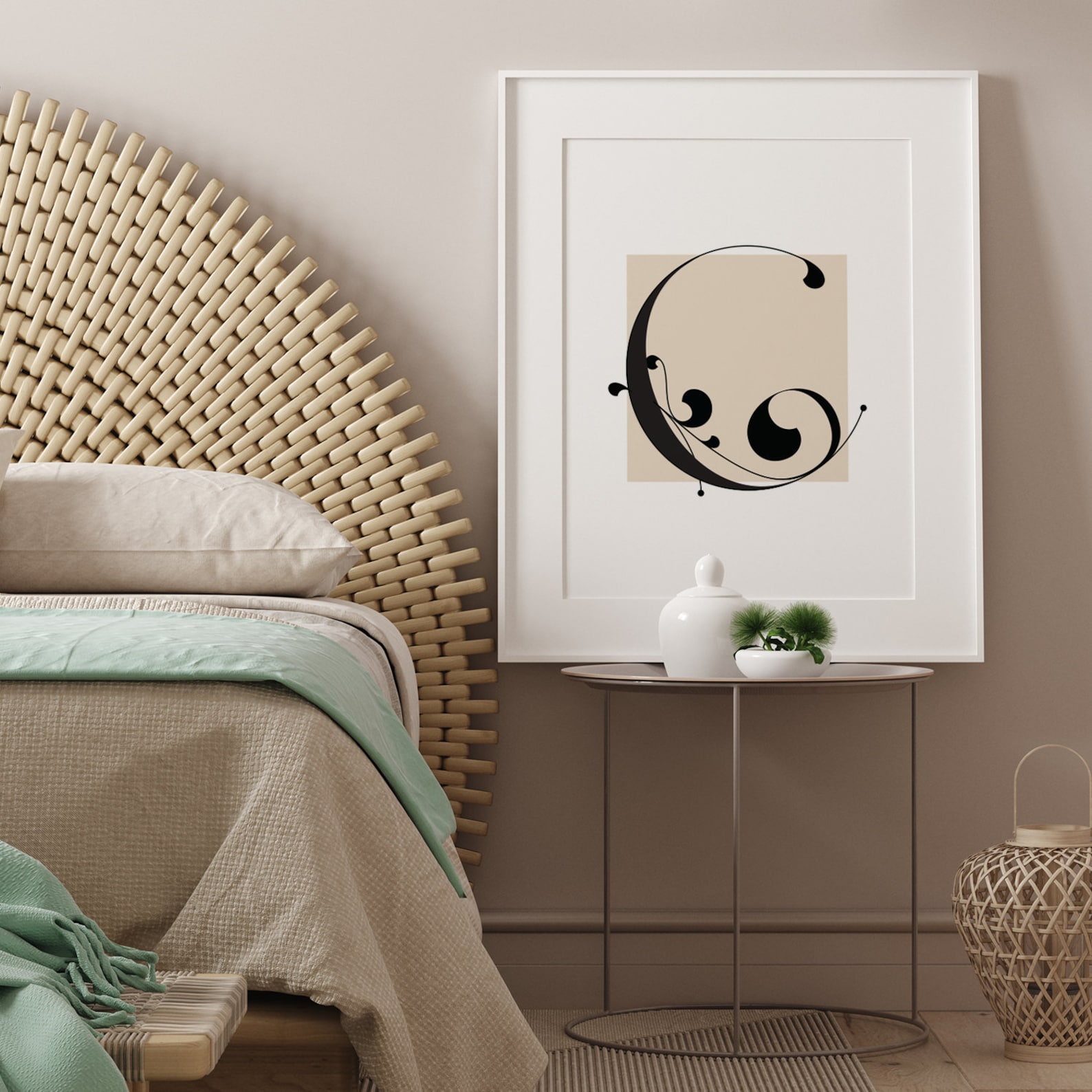 Letter C Wall Decor Printable Initial Wall Art Monogram - Etsy